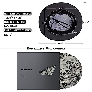KastKing Sol Armis UPF 50 Boonie Hat - Sun Protection Hat, Fishing Hat - Breathable Fabric - Comfortable - Prym1 Camo,Silver Mist