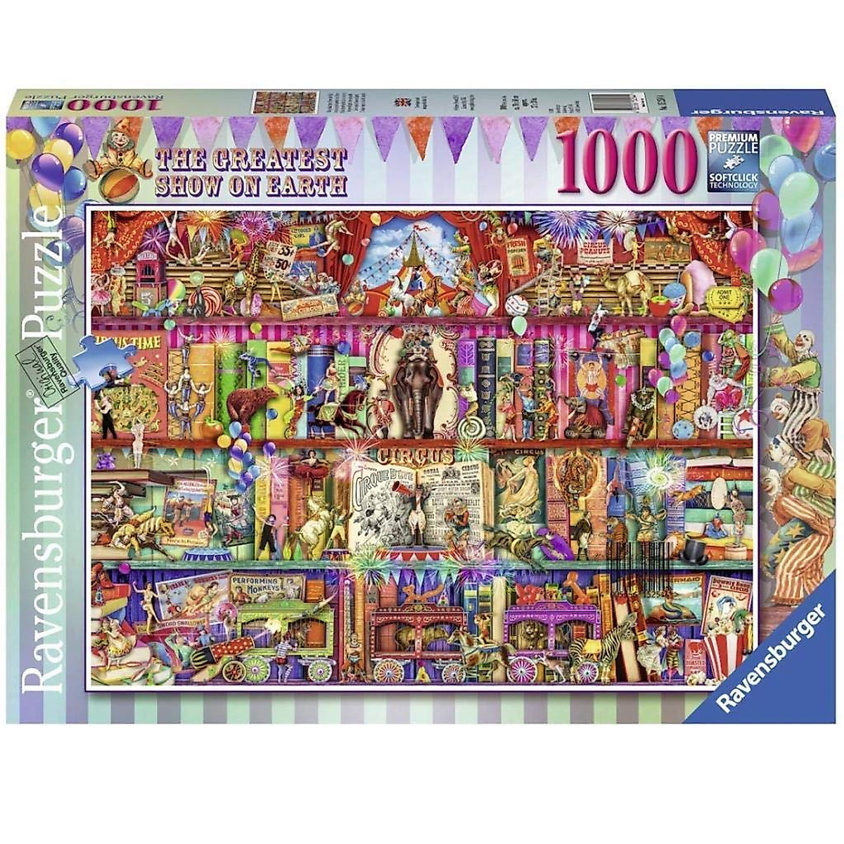 Ravensburger The Greatest Show on Earth 15254 | Premium 1000-Piece Puzzle for Adults | Unique Piece Design | Softclick Technology for Perfect Fit | Forest Stewardship Council Certified