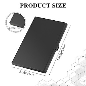 Vin Beauty Business Card Holder for Men, Business Card Case for Women, Pocket Business Card Case, Slim Business Card Wallet, Credit Card Holder, Metal Card Holders for Women Men(2Pcs Black&Silver)