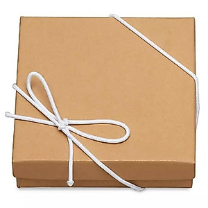 WGH Stretch Loops with Pre-Tied Bows, Elastic Cord Ribbon, Gift Box Bows, Craft & Easy Wrapping, Elastic Ribbon String for Gifts, Box, Craft, Bags - Pack 50 Units (10", White)