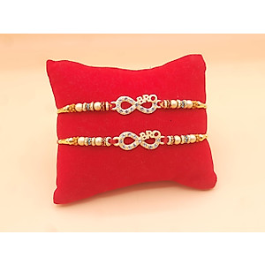 Rakhi Traditional for Brother Sister, Beautiful & Fancy Designer Raksha Bandhan Rakhi Gift for loving Brother/Sister, Father and Family. (Design 3 - Super Snake designer Rakhi - Set of 2, Small)