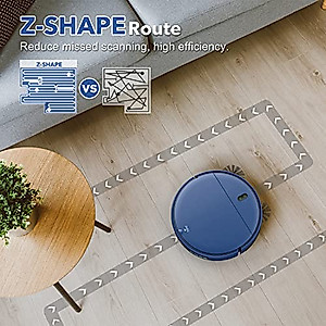 ZCWA Robot Vacuum and Mop Combo, 2 in 1 Mopping Robotic Vacuum with WiFi/App/Alexa, Robotic Vacuum Cleaner, Schedule Settings, Self-Charging, Ideal for Hard Floor, Pet Hair and Carpet