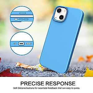 BENTOBEN iPhone 13 Mini Case, iPhone 13 Mini Phone Case, Slim Fit Liquid Silicone Soft Gel Rubber Anti-Scratch Shockproof Phone Cover with Microfiber Lining for iPhone 13 Mini 5.4", Blue
