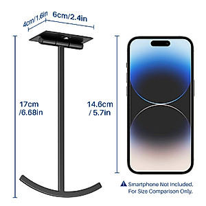 Josmimic Banana Hook Under Cabinet - Adhesive Banana Hanger Under Counter, Metal Banana Holder Stand for Hanging Bananas or Kitchen Utensil, Keeps Bananas Fresh, Black, 1 Pack