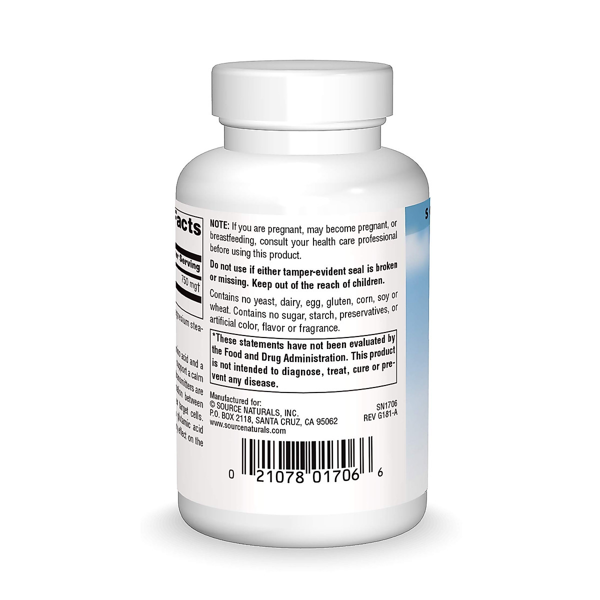 Source Naturals Serene Science GABA, for a Calm Mind, 750mg - 45 Capsules