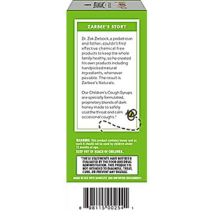 Zarbee's Children's Cough Syrup + Mucus Daytime, Grape 4oz