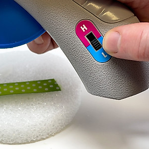 AdTech 0453 2-Temp Dual Temperature Hot Glue Gun Full Size, White