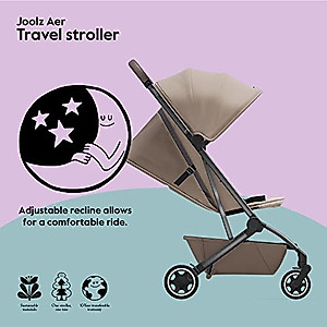 Joolz AER - Premium Baby Stroller - Comfortable & Compact - Foldable & Lightweight Travel Stroller - XXL Sun Hood - Raincover & Travelbag Included - Lovely Taupe