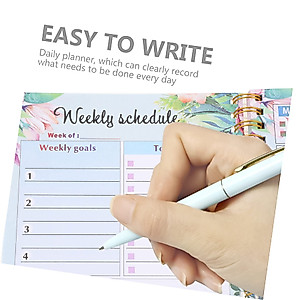English Manual Academic Students Pocket Planner Wire Schedules Organizer - Paper Productivity Plan Flower Bound Memo Small Type Note Notebook Office Calendar