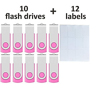Stylish 10-Pack of Enfain 8GB USB Memory Sticks in Pink - Convenient and Durable for Everyday Use