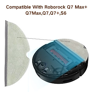 Home Times Accessories Roller Brush Knit Set for Roborock Q7Max+/Q7 Series Vacuum Spare Parts (4 Mop Pads+1 Main Brush+2 Hepa Filters+4 Side Brush) …