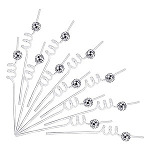 Yolev 12 Pack Disco Ball Straws Mirror Disco Ball Straws 70s Disco Decorative Straws Mini Disco Straw Decor Disco Party Decorations for Disco Party Home Bar Karaoke Birthday Party Wedding Christmas