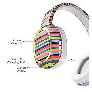 Packed Party Wireless Bluetooth Headphones (Stripes)
