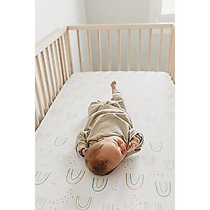 Premium Fitted Knit Crib Sheet/Toddler Sheet"Skye" by Copper Pearl