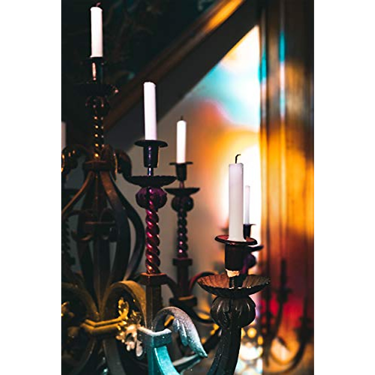 Hyoola Beeswax Candles 12 Pack - All Natural 100% Beeswax Tree Candles - 1/2 Inch Candles - Handmade in The USA - White