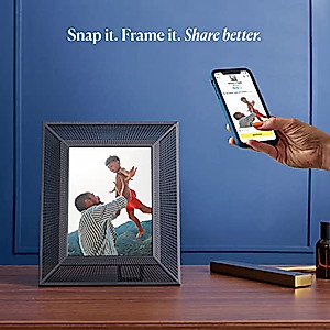 Aura Smith 2K WiFi Digital Picture Frame, 10.1”, Add Photos with Aura App, Free Unlimited Storage - Easy to Use - Plays Videos - The Best Digital Photo Frame - Black Onyx