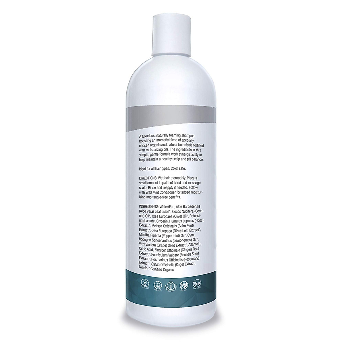 Organic Excellence WILD MINT SHAMPOO, Chemical and Sulfate Free, All Natural Color Safe - 16 oz