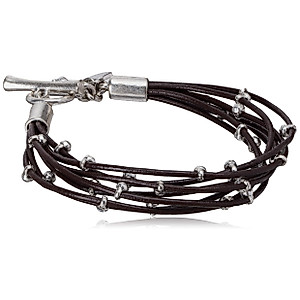 Lucky Brand Silver Leather Bracelet