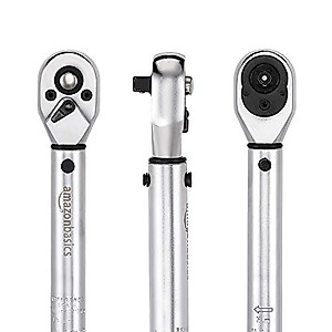 Amazon Basics 1/4-Inch Drive Click Torque Wrench - 20-150 inch-lb, 2.5-15 Nm