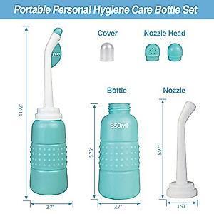 TopQuaFocus 12oz Perineal Bottle for Postpartum Care Portable Travel Peri Sprayer Bidet Postpartum Recovery Essentials After Birth Cleaning for Mom Baby Personal Hygiene Care Hemorrhoid Treatment
