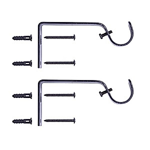 INTERIOR LIVING AZ71833US End Curtain Rod, 28-48", Black