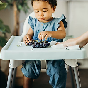 Silicone Full Cover Placemat for IKEA Antilop High Chair, BPA Free, Dishwasher Safe, ezpz Baby Led Weaning Plate, Baby Finger Food