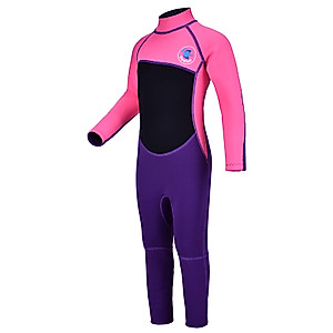REALON Kids Wetsuit for Toddler Girls Boys and Youth,3mm Neoprene Swimsuits Children Wet Suits 2mm Shorty/Full Long Sleeve Back Zip in Cold Water Warmth for Swimming Diving Jet Skiing Surfing