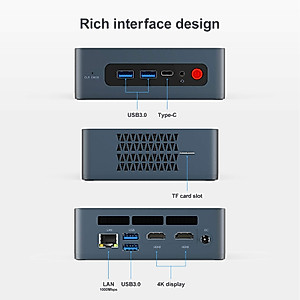 Beelink Mini PC Desktop Computers SEi8 8th Generation i5-8259U up to 3.8Ghz (4C/8T) 8GB 256GB Graphics 655 4K@30Hz Dual HDMI WiFi BT5.0 Gigabit Ethernet Supported