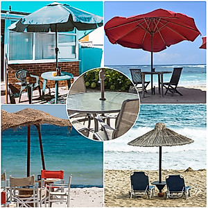 AIEX 2 Pcs Table Umbrella Hole Rings, Umbrella Cone Wedge Silicone Patio Table Umbrella Hole Plug, Soft Terrace Table Umbrella Wedge for Coffee Shop Milk Tea Shop Courtyard (Black)