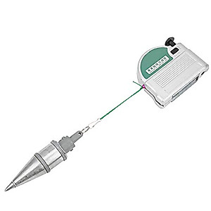 Plumb Bob, Alloy Steel Vertical Measuring Tool, Plumb Bob with Magnetic Recoil Cord Box for Woodworking (6 Meters)
