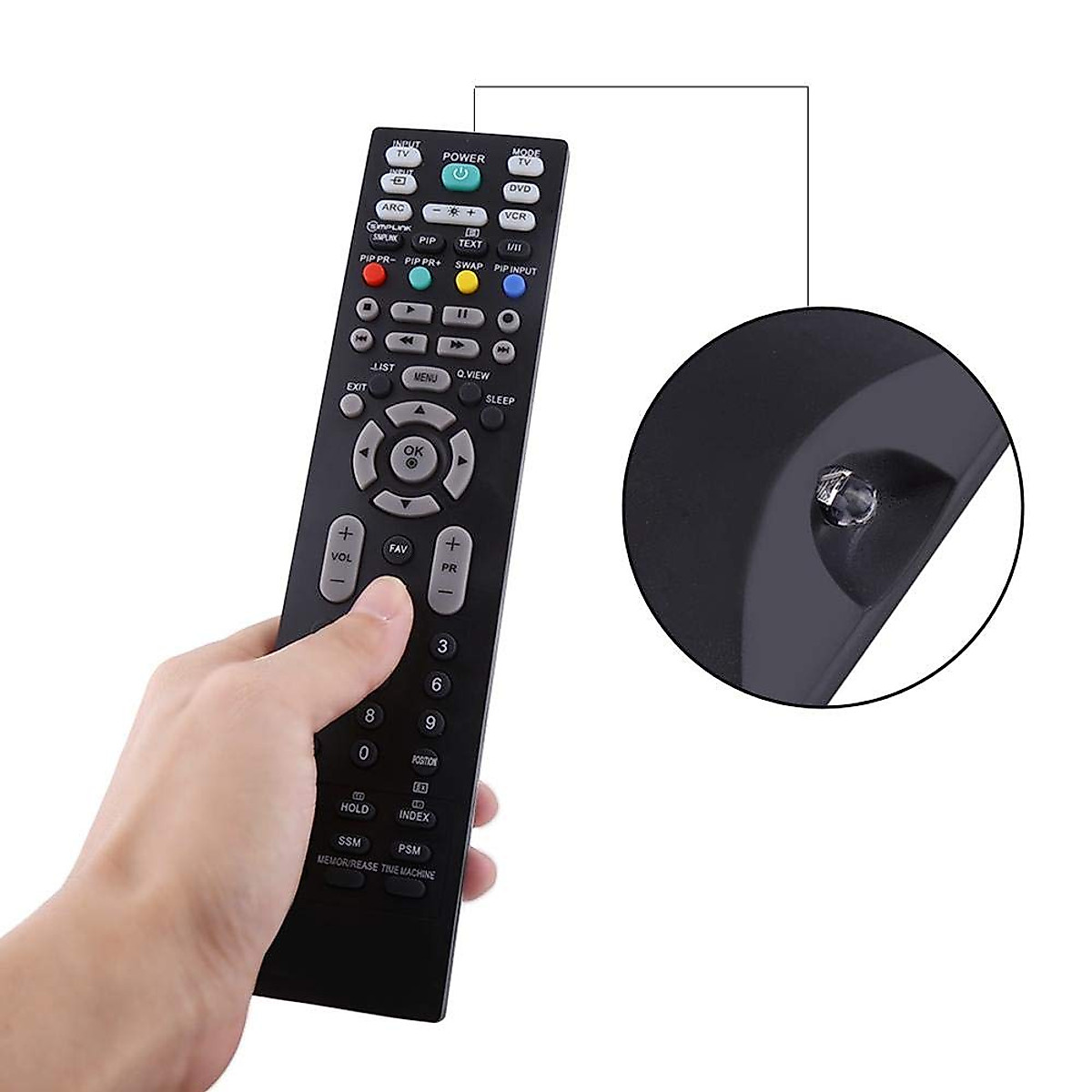 Replacement Remote Control of ABS for LG TV, Replacement of Remote Control Universal Control for LG LED LCD TV mkj32022835 Smart TV (Battery not Included)