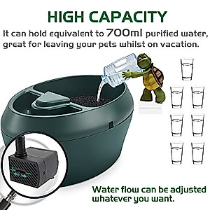 NEPTONION Reptile Chameleon Cantina with Snacks Trough, Drinking Fountain Water Dripper for Amphibians Insects Lizard Turtle Snake Spider Frog Gecko, Comes with Two Pumps (One for Replacement)
