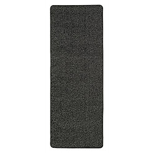 Indoor Solid Design Non-Slip Rubberback 2x5 Modern Runner Rug for Hallway, Kitchen, Living Room, Bedroom, 20" x 59", Dark Gray
