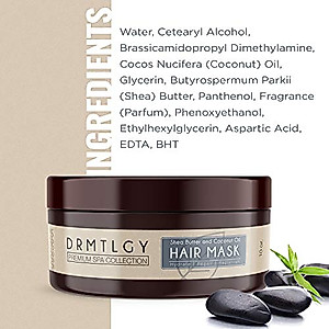 DRMTLGY Hair Mask with Shea Butter and Fractionated Coconut Oil. Deep Conditioning and Nourishing Hair Treatment for Dry, Damaged Hair.