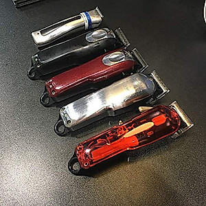 Clear DIY Back Housing, Transparent Back Cover for 5-Star Series Cordless Magic Clipper #8148 (Trasparent) … (Red)