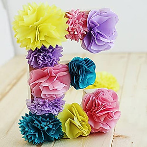 Simetufy 320 Sheets Tissue Paper Bulk, 32 Colors Gift Wrapping Colored Tissue Paper, 8" x 12" Premium Quality Art Craft Rainbow Paper Flowers, Pom Poms Crafts or Garland