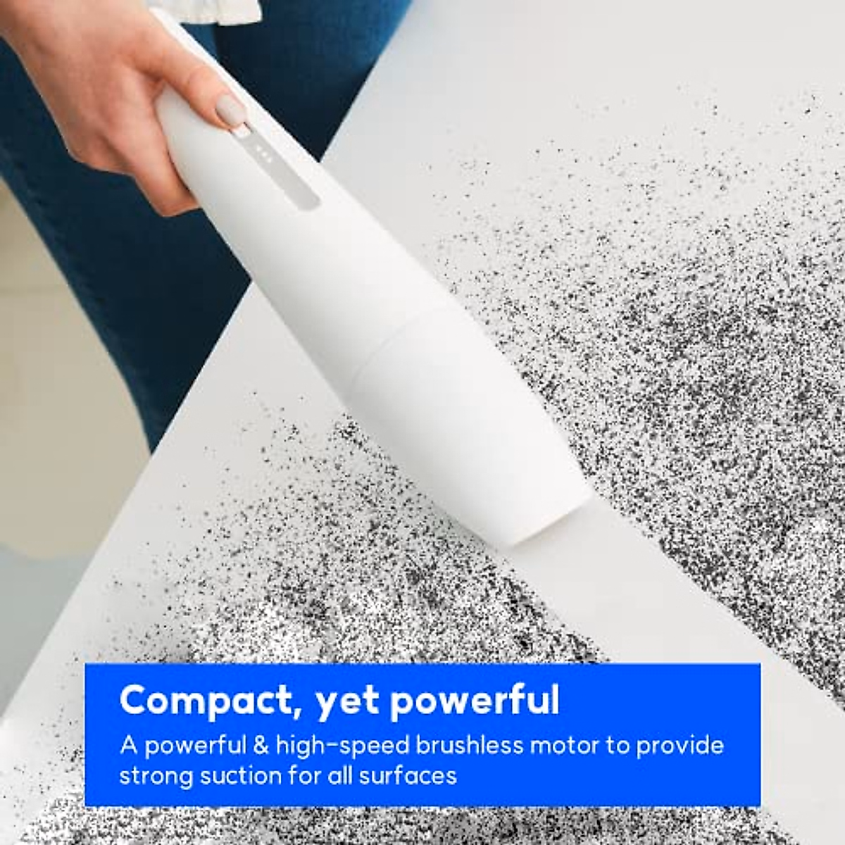 Bluefeel Handheld Cordless Lightweight Portable Vacuum Cleaner - High Power Suction 15000Pa | Innovative Home Car Office for Hair Dandruff Dust Crumbs Pollen Cleaning