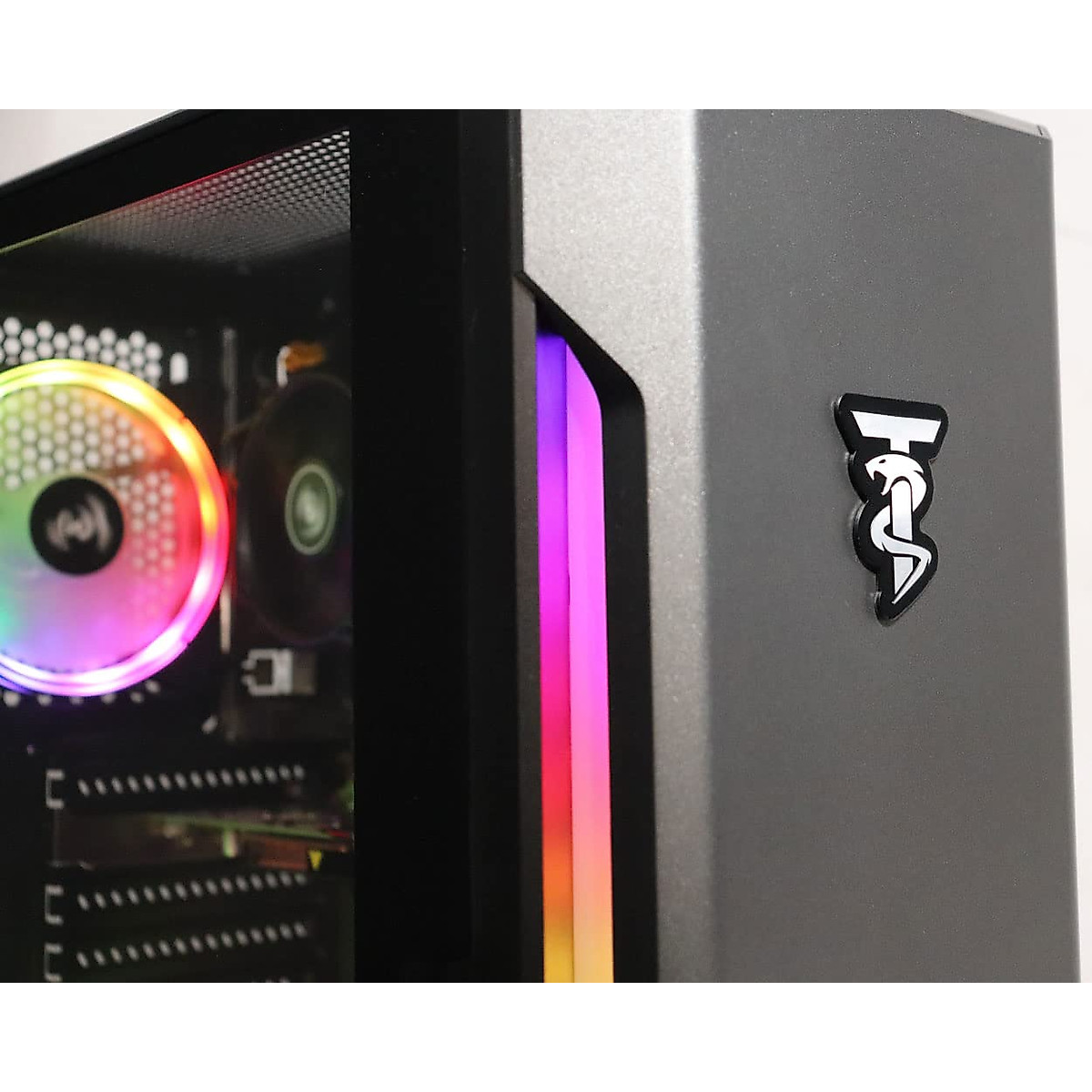 ViprTech Plus Gaming PC Desktop Computer - Intel Core i7 (8-Core), AMD Radeon R7 250 2GB, 8GB RAM, 500GB HDD, WiFi, RGB Lighting, 1 Year Warranty, USA Built