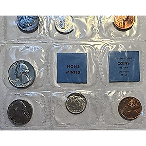 1956 P D US Silver Mint Set Half dollar, quarter, dime, nickel, cent Seller BU