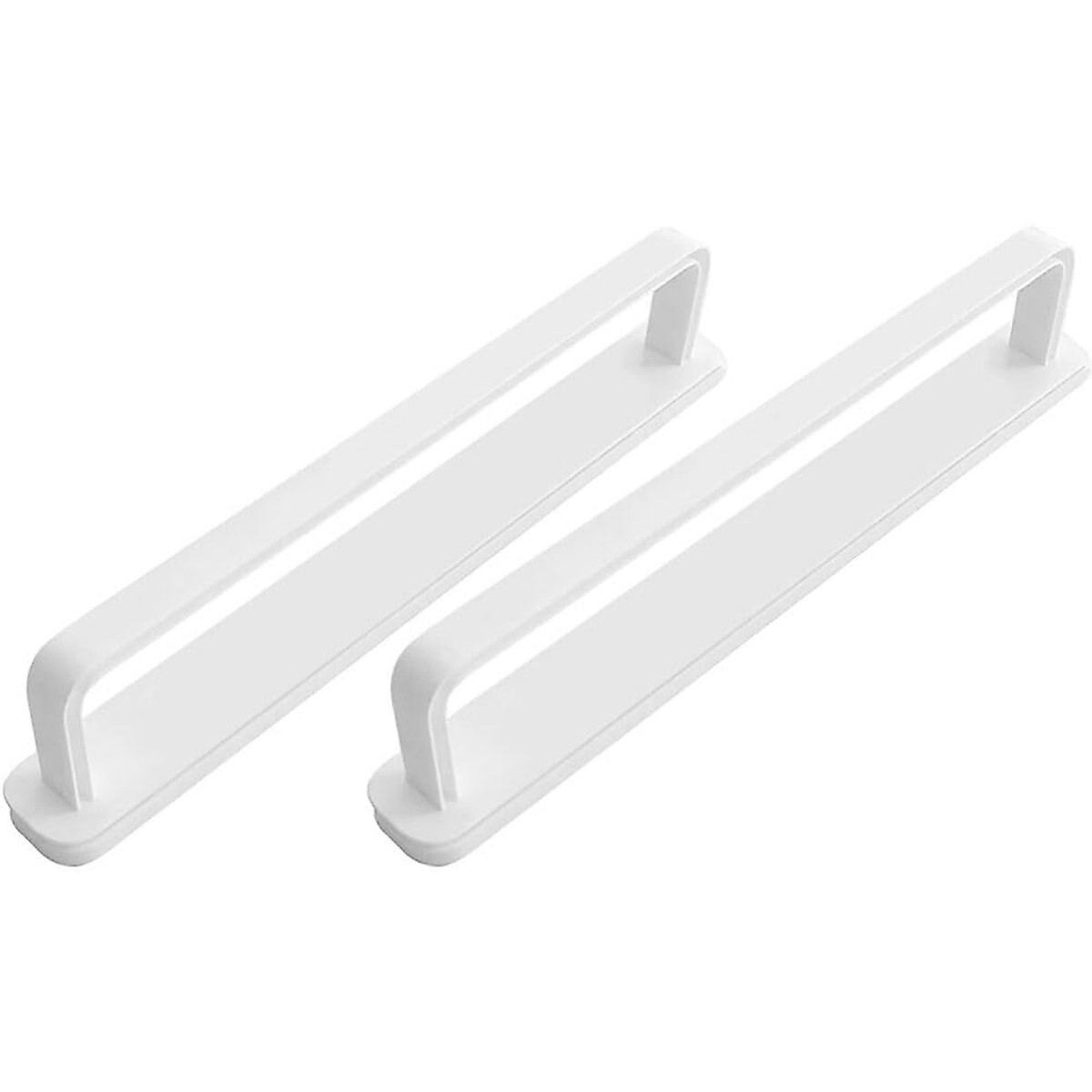 2pcs Sliding Rack Hand Towel Rack Punch Towel Wall Mounted Towel Holder Bathroom Towel Rods Coat Hangers Space Saving Towel Bar Organizer Stand Baby Rag Rack White Abs Scarf