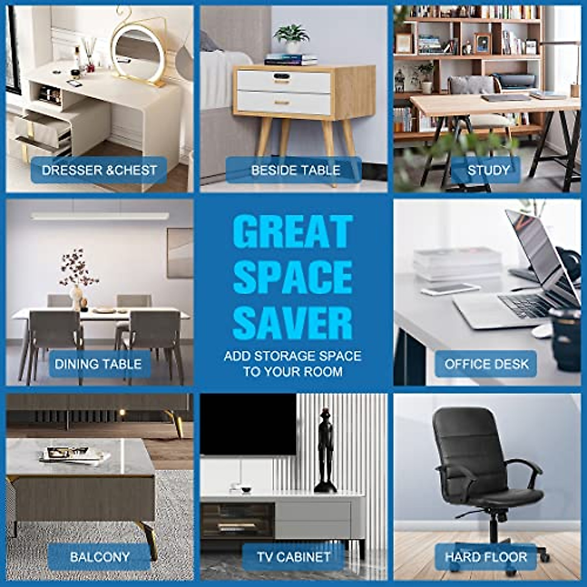 Bobetter Crystal Clear Vinyl Table Cover Protector Plastic Desk Pad Mat Waterproof Vinyl Table Top Protector Rectangle Table Pad Mat for Dining Coffee Patio Bar Beside Table 18x42" Floor Feeding Mat