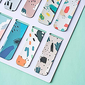 Flower Colorful Bookmarks Magnetic Bookmarks for Men Women Students Children,10Pcs (Graffiti)