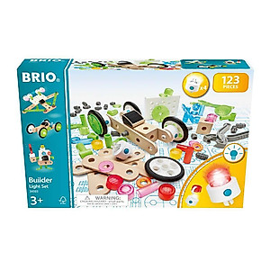 BRIO 34593 Builder Light Set | Wooden Toy Train Set for Kids Age 3 and Up