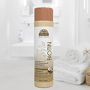 Roots Therapy Biotin, Argan&Coconut Professional Anti-Dandruff Shampoo Controls&Relieves Irritation&Flakes Of Scalp Effective,Fast-Acting Dandruff Relief Sulfate,Silicone,Paraben Free For All Hair Types and Textures Made in USA 10.82oz