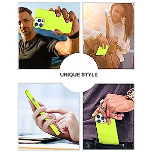 BENTOBEN for iPhone 14 Pro Max Case, Soft Silicone Gel Rubber Bumper Microfiber Lining Hard Back Shockproof Protective Phone Cover for iPhone 14 Pro Max 6.7", Hot Green