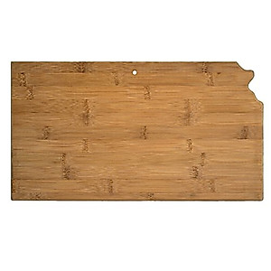 Totally Bamboo Kansas State Shaped Serving & Cutting Board, Natural Bamboo