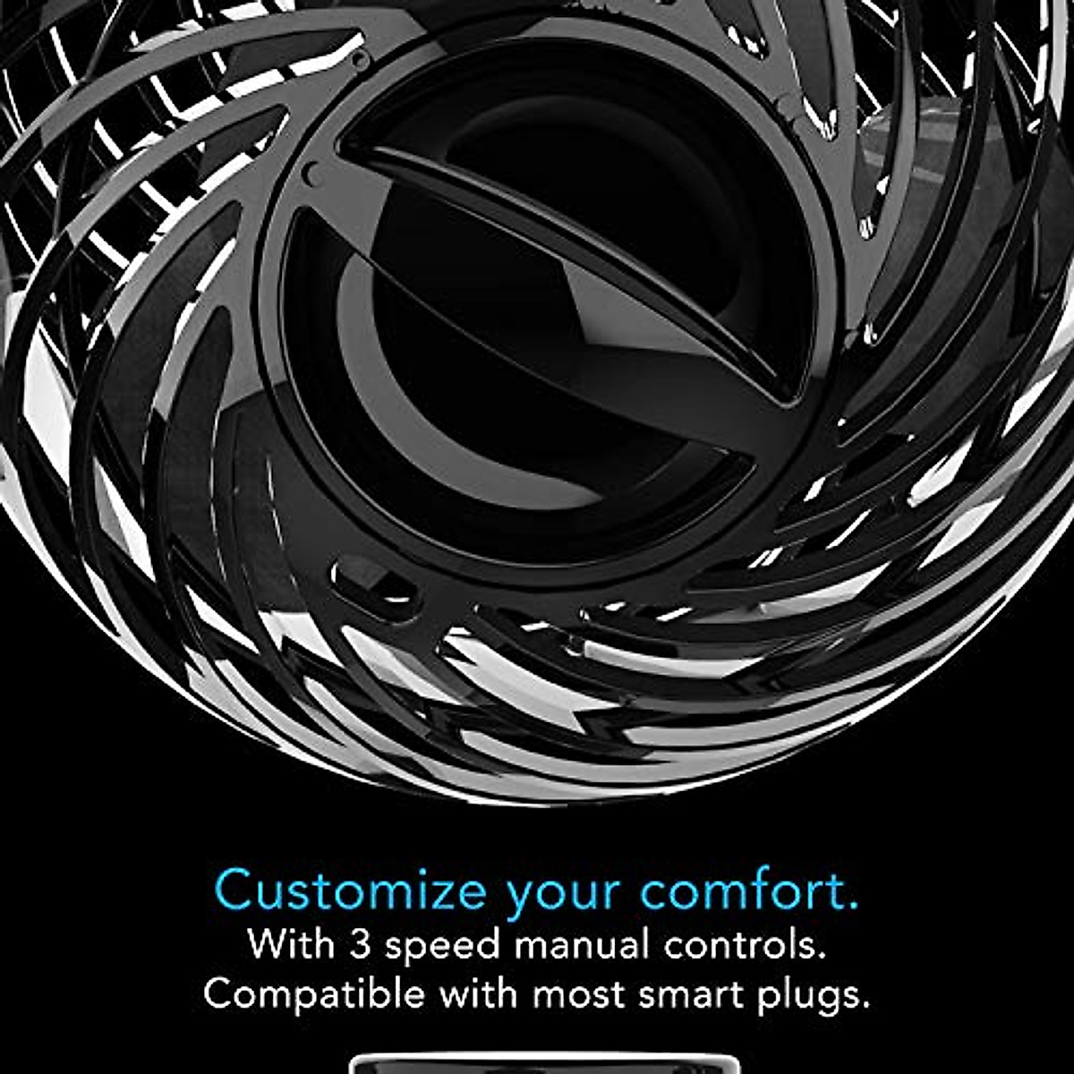 Vornado PIVOTC Personal Air Circulator Fan with Multi-Surface Clip, Black (CR1-0387-06)
