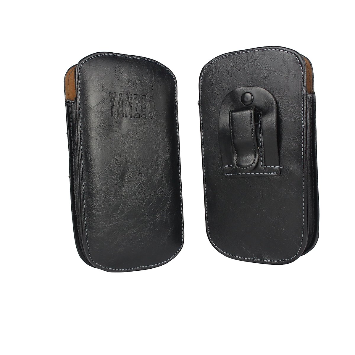 Zebra TC77 TC70 Scanner Leather case, Yanzeo Sturdy Portable Bag, Suitable for Zebra TC75, TC21, TC51, TC52, TC72, TC77, Handheld Barcode Touch Mobile Data Terminal, Bracket with Metal Clip
