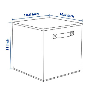 ShellKingdom Storage Bins, Foldable Fabric Storage Cubes And Cloth Storage Organizer Drawer For Closet And Toys Storage,2 Pack（Beige）