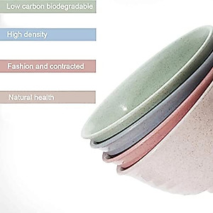 Unbreakable Eco Friendly Wheat Bowls | Wheat Straw Color Bowls Set Of 4 Pcs 20 Oz | Microwave And Dishwasher Safe Super Strong Big Bowls For Serving Soup, Salad, Oatmeal Etc.